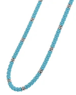 Lagos Sterling Silver Caviar Ceramic Beaded Necklace