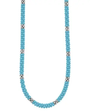Lagos Sterling Silver Caviar Ceramic Beaded Necklace