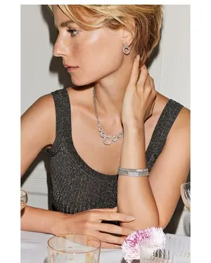 Lagos Sterling Diamond Drop Earrings - Silver