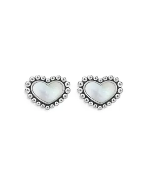 Lagos Sterling Maya Mother Of Pearl Stud Earrings - Silver