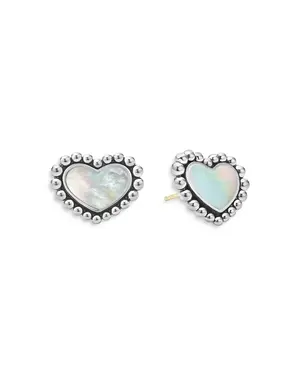 Lagos Sterling Maya Mother Of Pearl Stud Earrings