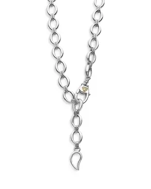 Lagos Caviar Luxe Diamond Link Necklace