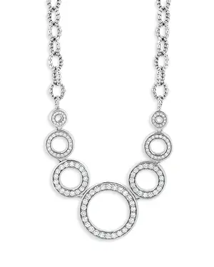 Lagos Sterling Caviar Spark Diamond Multi Circle Necklace