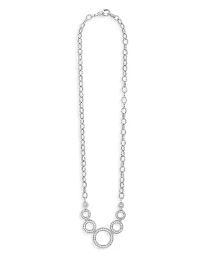 Lagos Sterling Caviar Spark Diamond Multi Circle Necklace