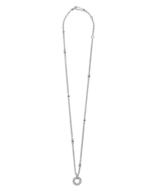 Lagos Sterling Caviar Spark Diamond Pendant Necklace - Silver