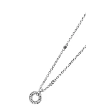 Lagos Sterling Caviar Spark Diamond Pendant Necklace - Silver