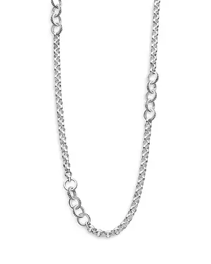 Lagos Sterling Caviar Station Necklace - Silver