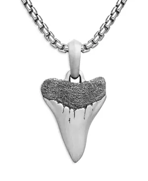 David Yurman Sterling Shark Tooth Amulet - Silver