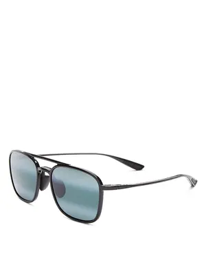 Maui Jim Keokea Polarized Aviator Sunglasses Black/gray Polarized Gradient