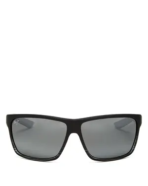 Maui Jim Polarized Square Sunglasses - Black/gray