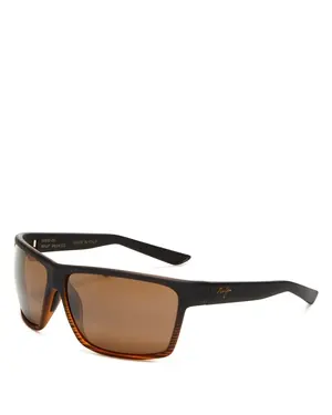 Maui Jim Polarized 64mm Square Sunglasses - Brown