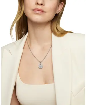 David Yurman Elements Diamond Pave Disc Pendant