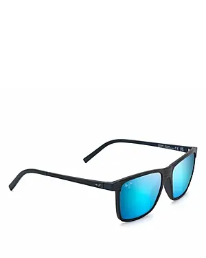 Maui Jim Maui Jim One Way Rectangular Polarized Sunglasses, 55mm Blue/blue Polarized Gradient
