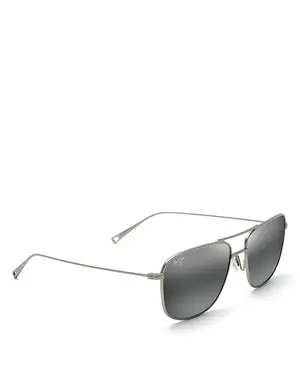 Maui Jim Aviator Polarized Sunglasses - Gray/gray Polarized Gradient