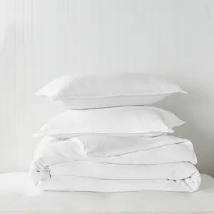 SKY Textured Matelasse Duvet Cover Set, King Exclusive - White