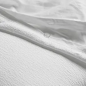 SKY Textured Matelasse Duvet Cover Set, King Exclusive - White
