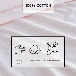 Marimekko Pikku Rasymatto Cotton Percale Sheet Set, Queen - Light Pink