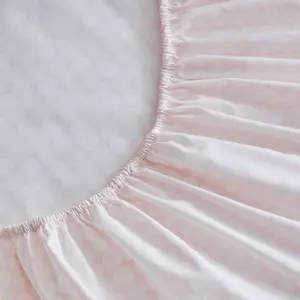 Marimekko Pikku Rasymatto Cotton Percale Sheet Set, Queen - Light Pink