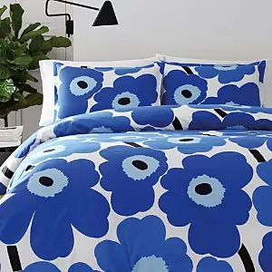 Marimekko Unikko Comforter Set, King Blue