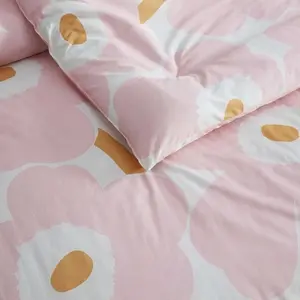 Marimekko Unikko Comforter Set, King - Light Pink