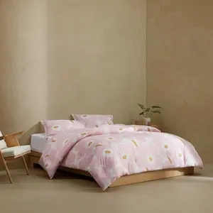 Marimekko Unikko Comforter Set, King - Light Pink