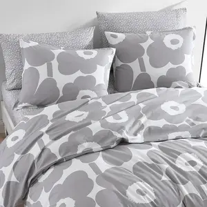 Marimekko Unikko Blue Comforter Set, Full/queen - Gray