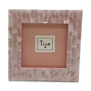 TIZO Mother Of Pearl 3 X 3 Picture Frame - Pink