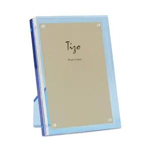 TIZO Lucite Frame, 5 X 7 - Clear/light Blue