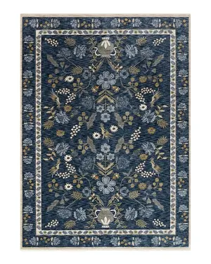 RIFLE PAPER CO. Kismet Kis-03 Area Rug, 5' X 7'9 - Navy