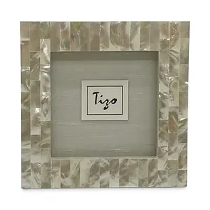 TIZO Mother Of Pearl 5 X 5 Picture Frame - White
