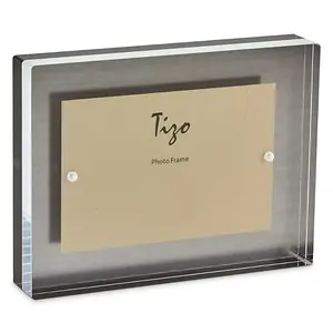 TIZO Lucite 4 X 6 Picture Frame - Silver