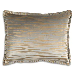LILI ALESSANDRA Zara Standard Pillow - Light Gray/gold