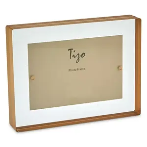 TIZO Lucite Bordered 4 X 6 Picture Frame - Gold