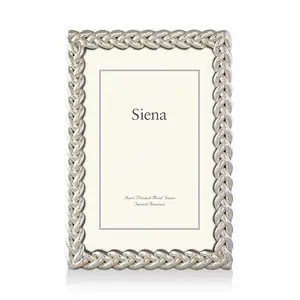 SIENA Braid Frame, 5 X 7 - Silver