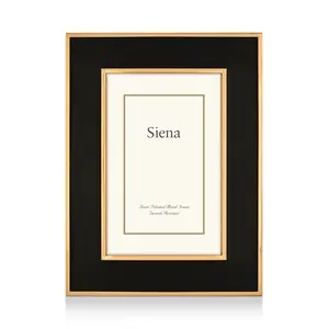SIENA Wide Enamel With Gold Frame, 8 X 10 - Black