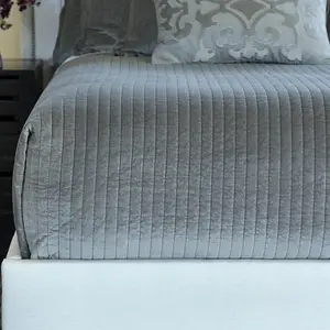 LILI ALESSANDRA Aria Quilted European Pillow, 26 X 26 - Light Grey