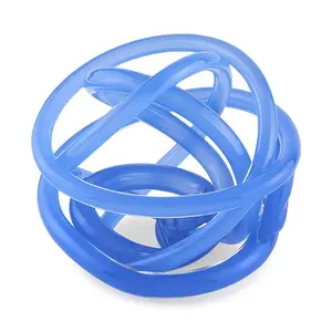 TIZO Handblown Decorative Glass Knot - Blue