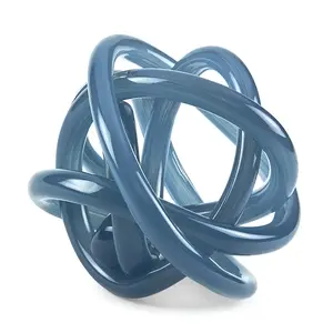 TIZO Handblown Decorative Glass Knot - Smokey Blue
