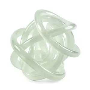 TIZO Handblown Decorative Glass Knot - White