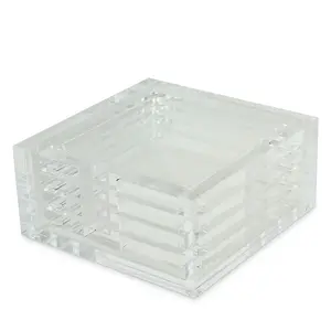 TIZO Design Lucite Coasters, Set Of 4 - Clear