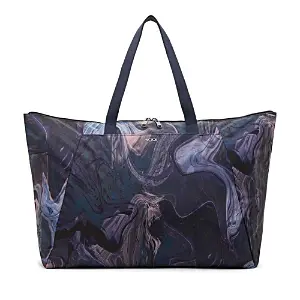 Tumi Voyageur Just In Case Large Zip Tote Bag Navy Liquid Print