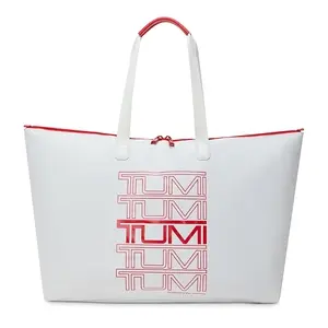 Tumi Voyageur Just In Case Large Zip Tote Bag White/red