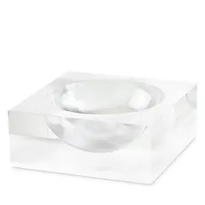 TIZO Design Lucite Small Clear Bowl - White