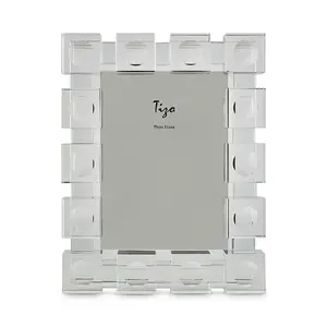 TIZO Clear Cubes Crystal Glass 4 X 6 Picture Frame - No Color