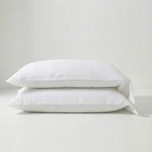 POM POM AT HOME Linen Standard Pillowcase, Pair - White