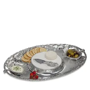 VAGABOND HOUSE Grape 5 Piece Entertainment Tray - Silver