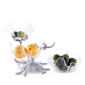 VAGABOND HOUSE 3 Tier Grape Stand With Acrylic Bowls
