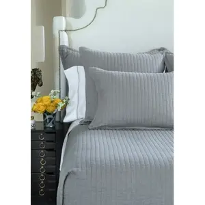 LILI ALESSANDRA Tessa Quilted Pillow, King - Light Gray