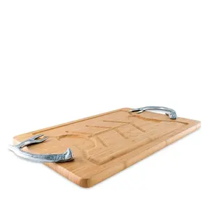VAGABOND HOUSE Metal Antler Handle Carving Board - Silver
