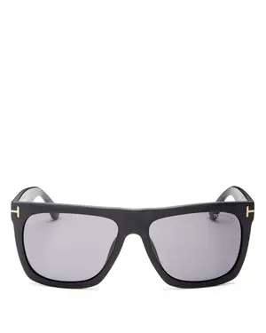 TOM FORD Morgan Polarized Square Sunglasses 57mm - Black/smoke